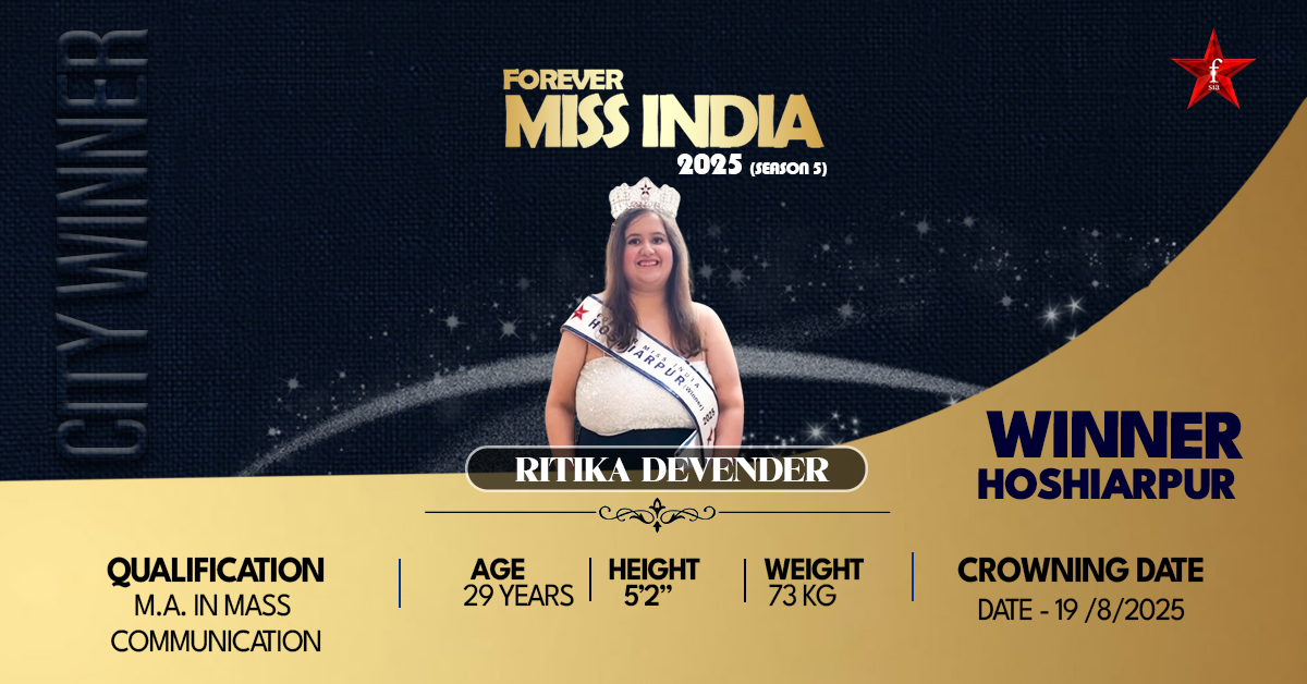 Miss Hoshiarpur Ritika Devender | Miss India City Winner 2025